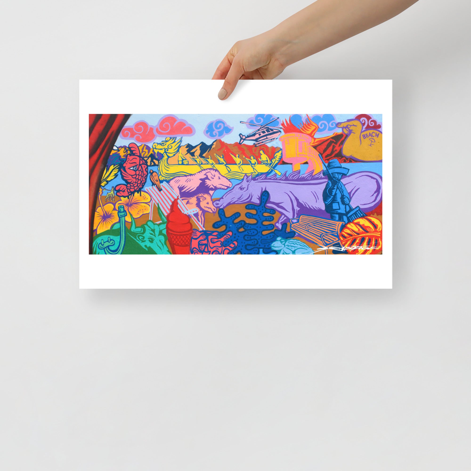 Szabotage - Tai Hang Hau Mural - Poster Print